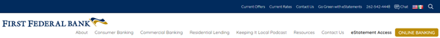 Online Banking Header | First Federal Bank